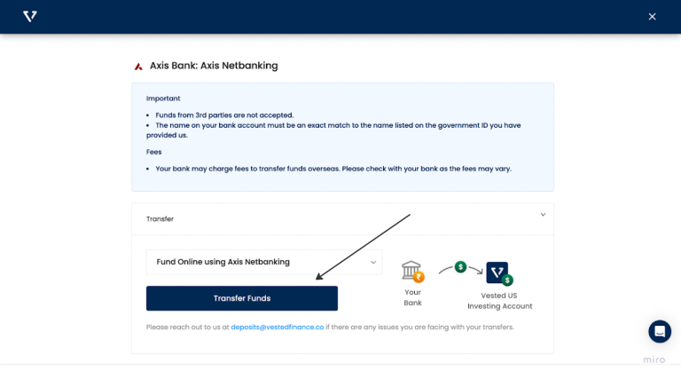 How to Transfer Fund to Your Vested US Account